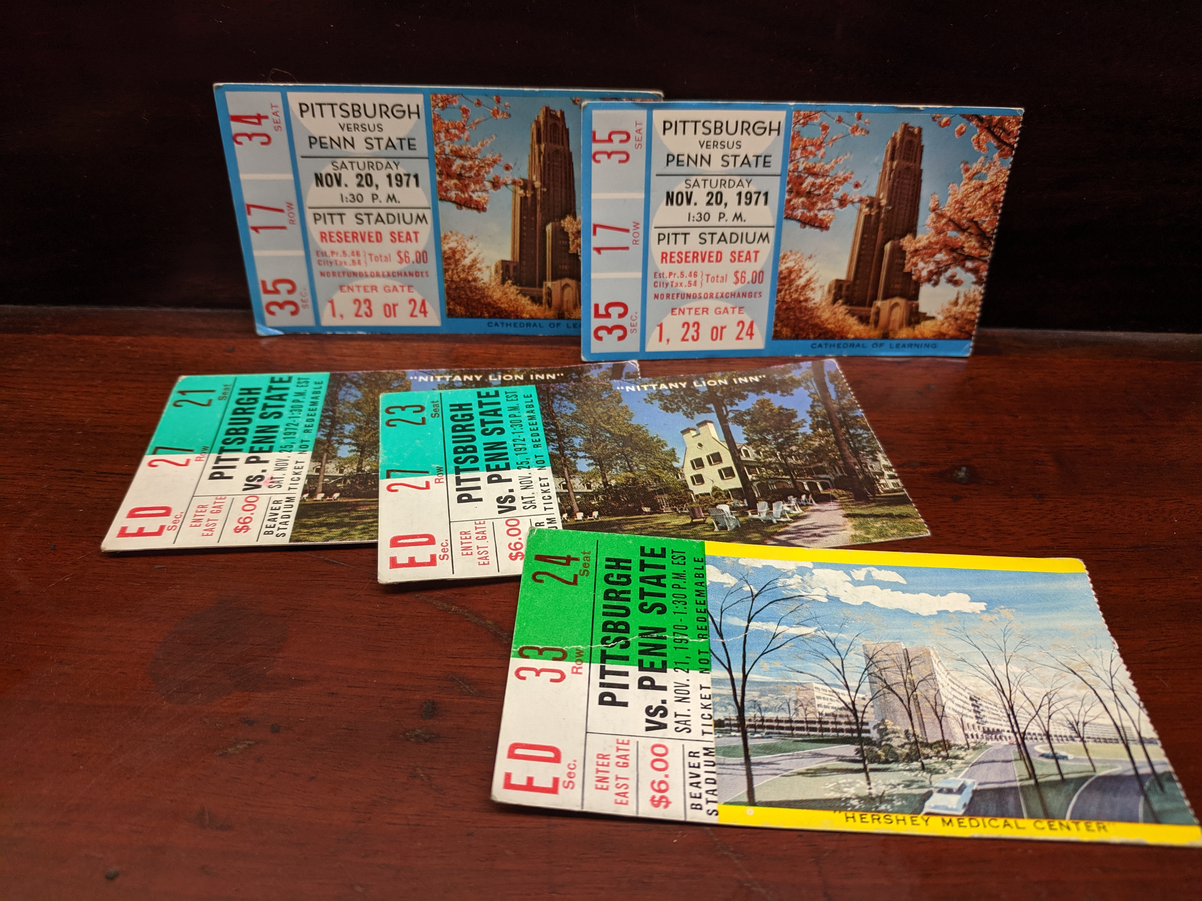 Vintage Penn State Ticket Stubs from the 1970s – The Great Mish Mosh